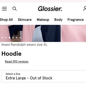 Glossier | Sweaters | Nwtglossier Pink Hoodie In Size Xlsold Out | Poshmark